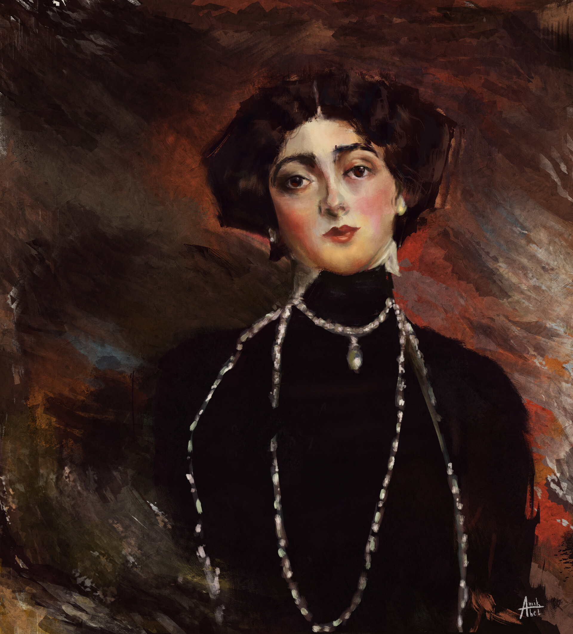 ArtStation - Master Study. Portrait of Lina Cavalieri