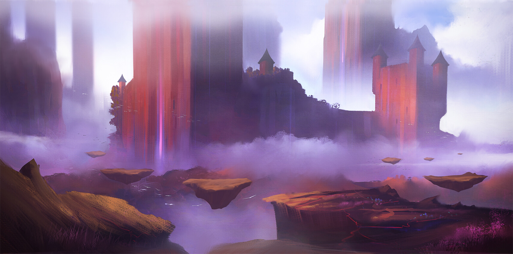 ArtStation - Stylised environment paint sketches