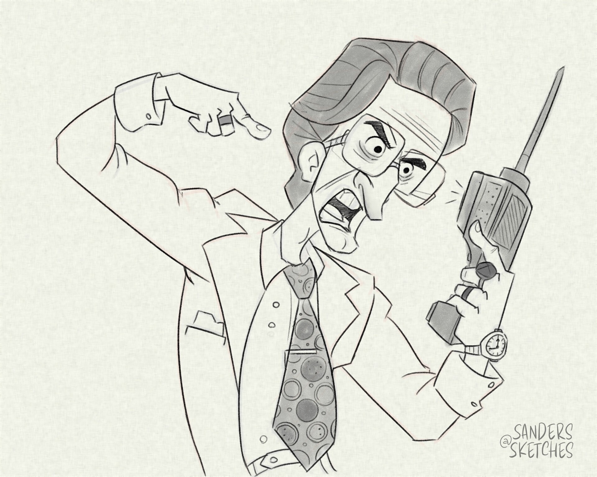 ArtStation - Angry 80’s business man