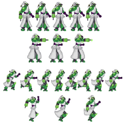 ArtStation - Chemist in Power Armor Spritesheet