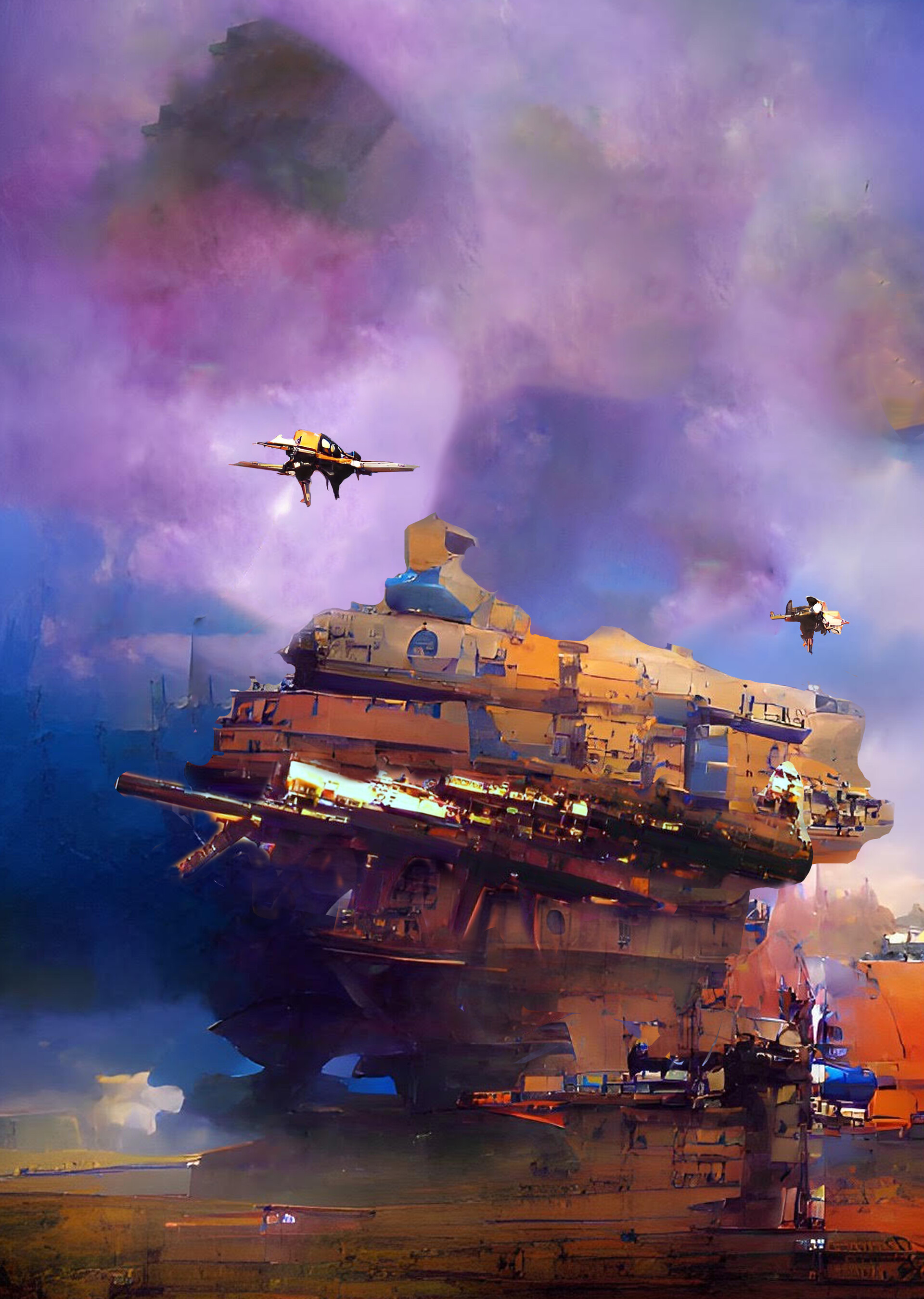 ArtStation - Tribute To John Harris: The Arsenal Ship