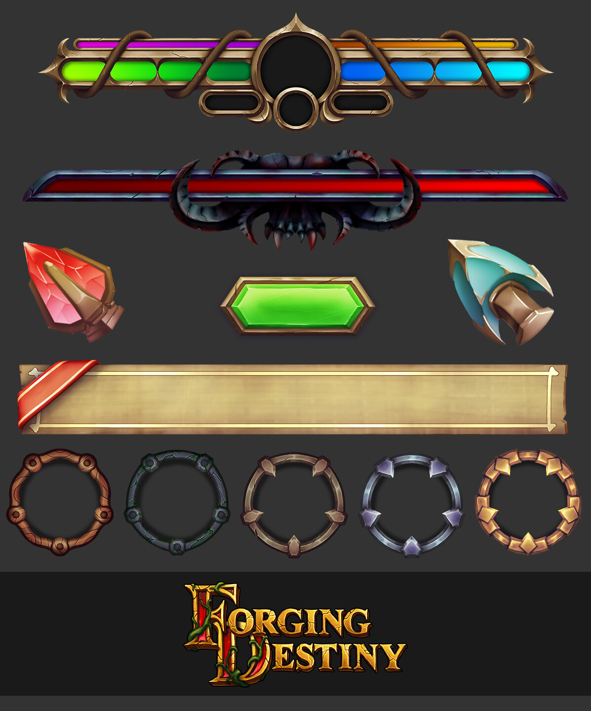 ArtStation - UI for Forging Destiny
