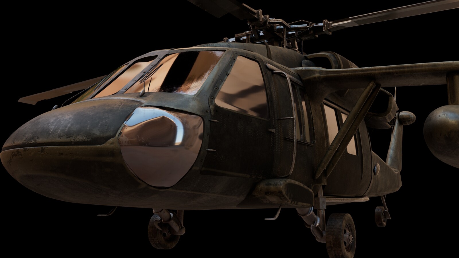 Glenn Tan - Helicopter texturing scene