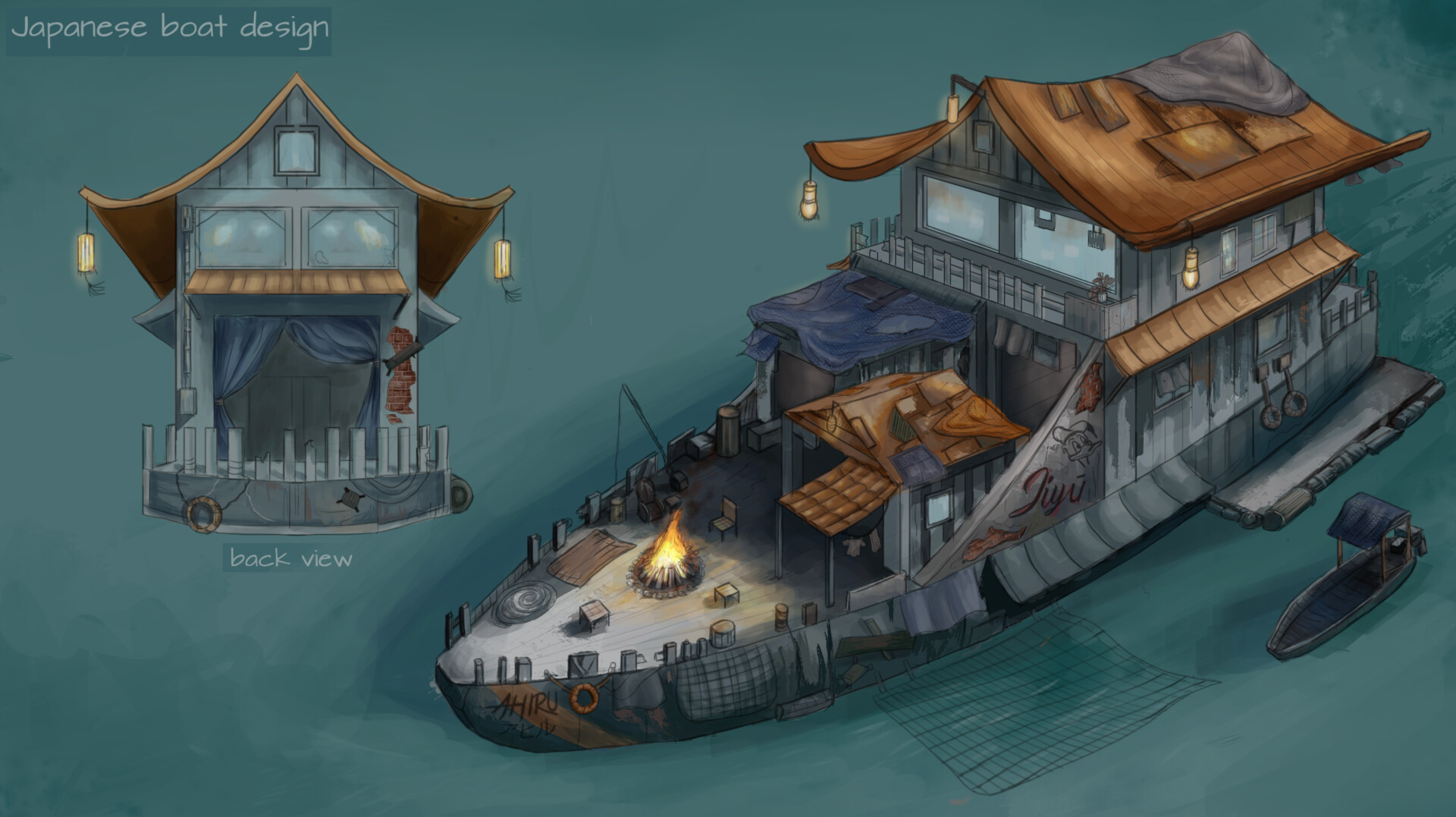 ArtStation - japanese boat design