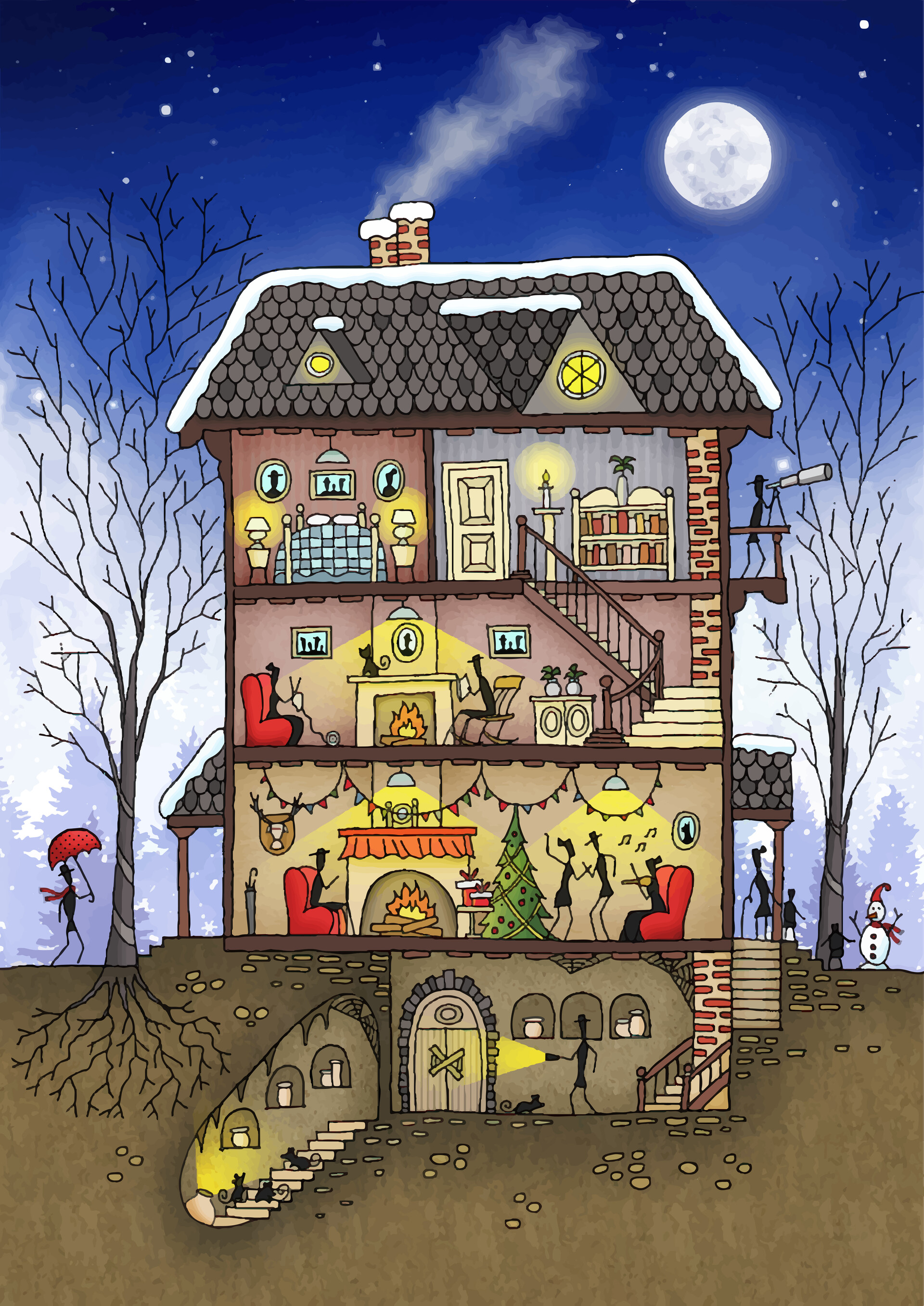 ArtStation - Scene 1: A cold winter night