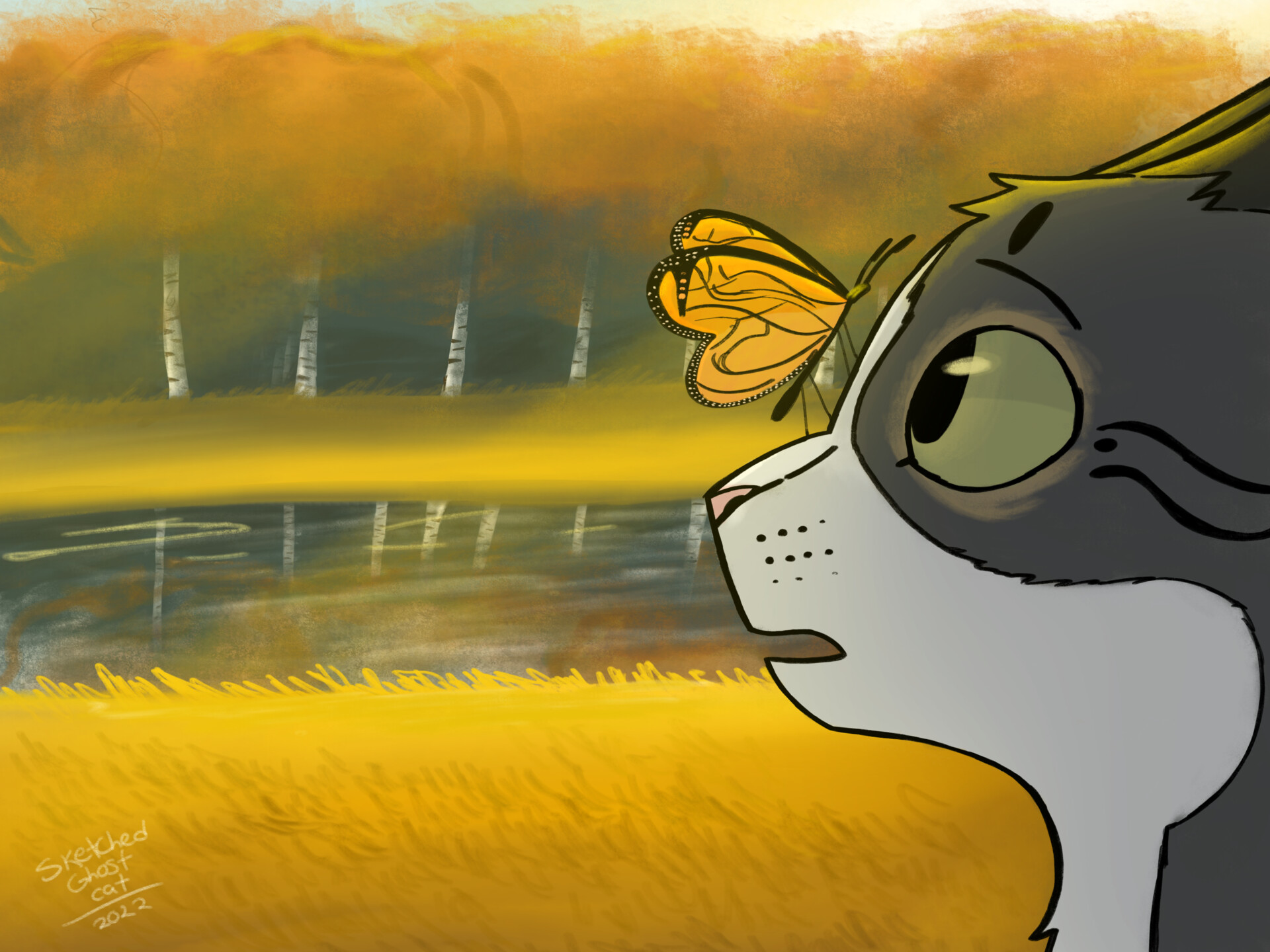 ArtStation - this is a drawing i made for my cat jack