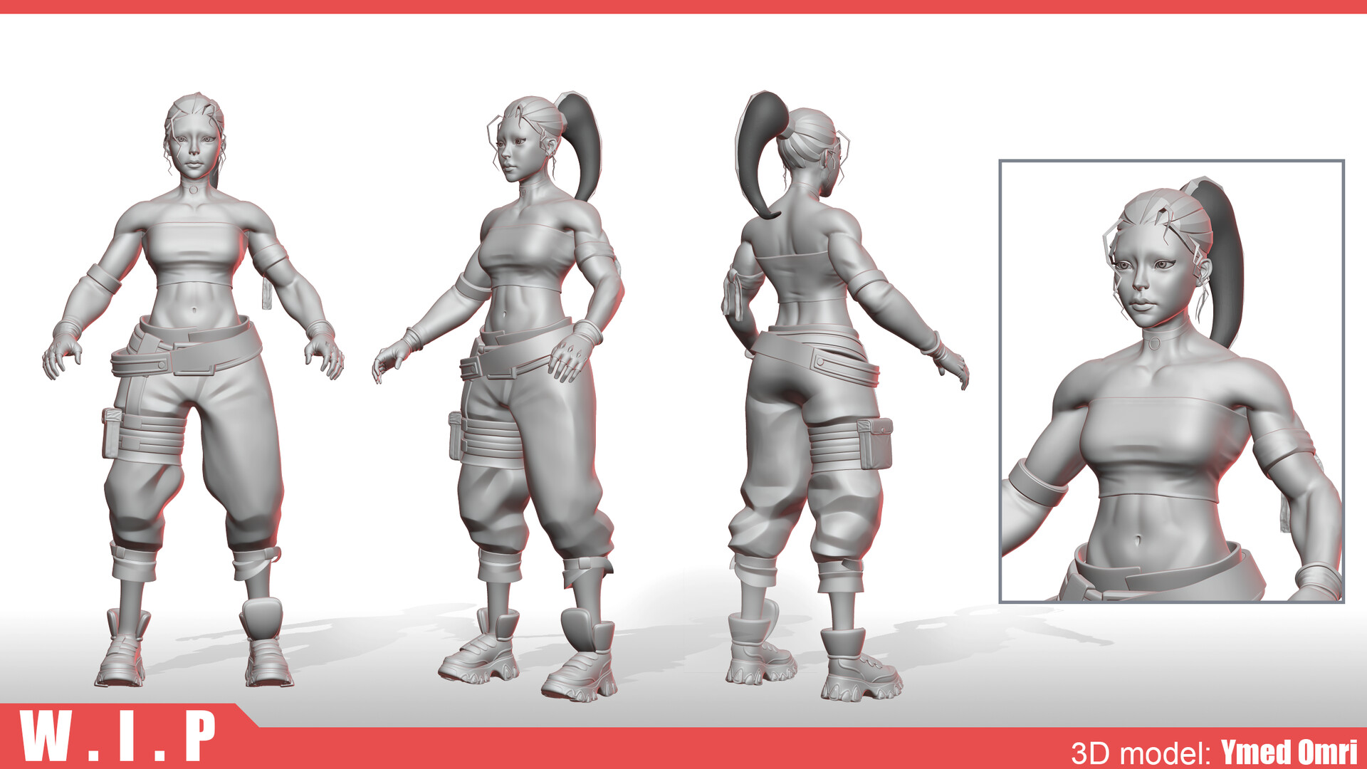ArtStation - Strong Woman W.I.P