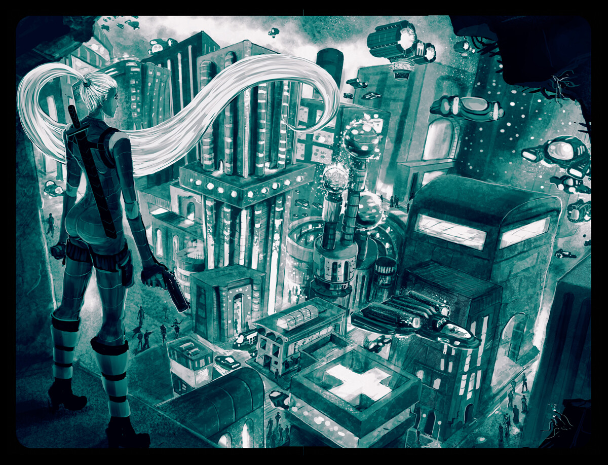 ArtStation - Overlooking the city