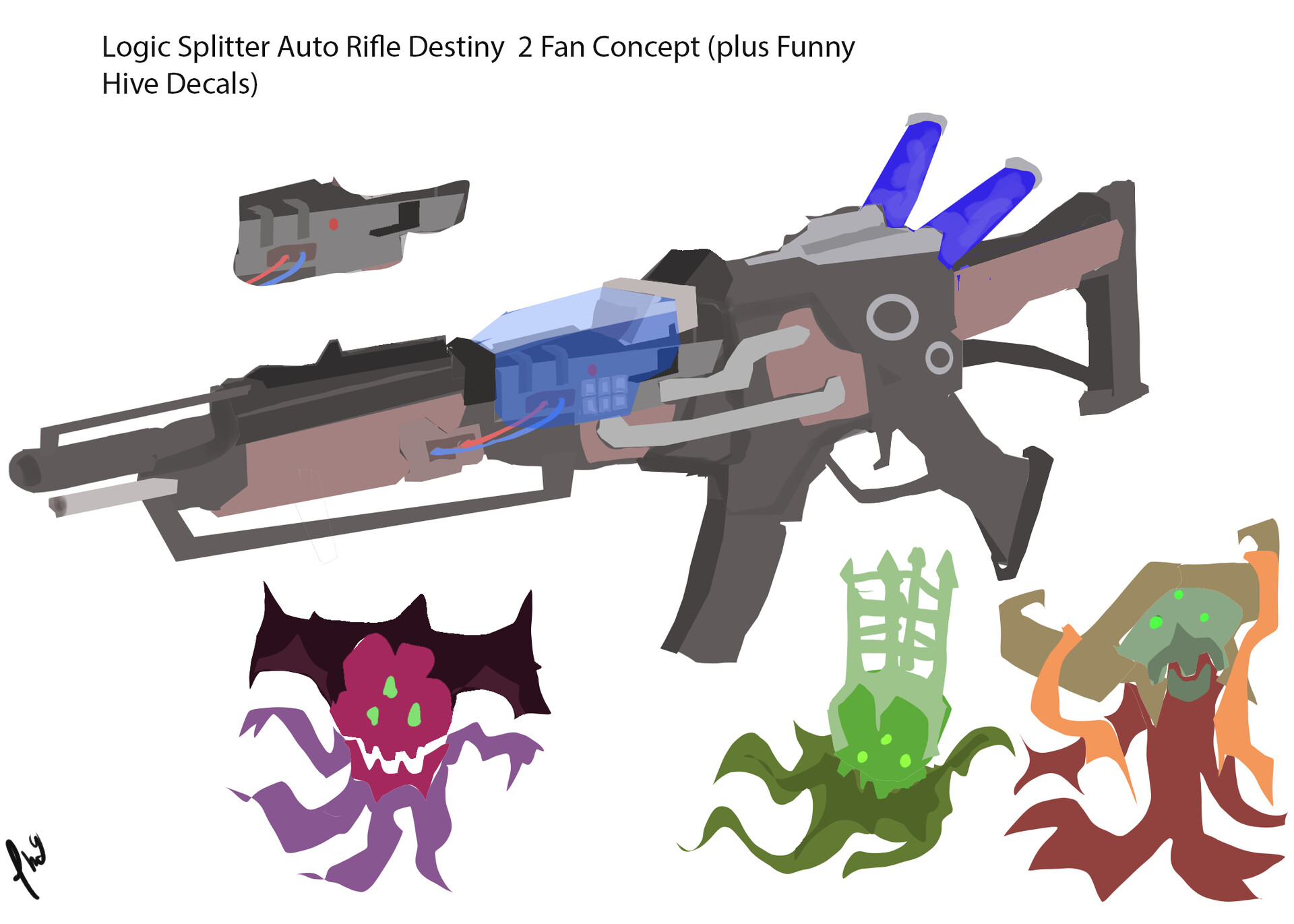 ArtStation - Logic Splitter Auto Rifle Destiny 2 Fan Concept (plus ...