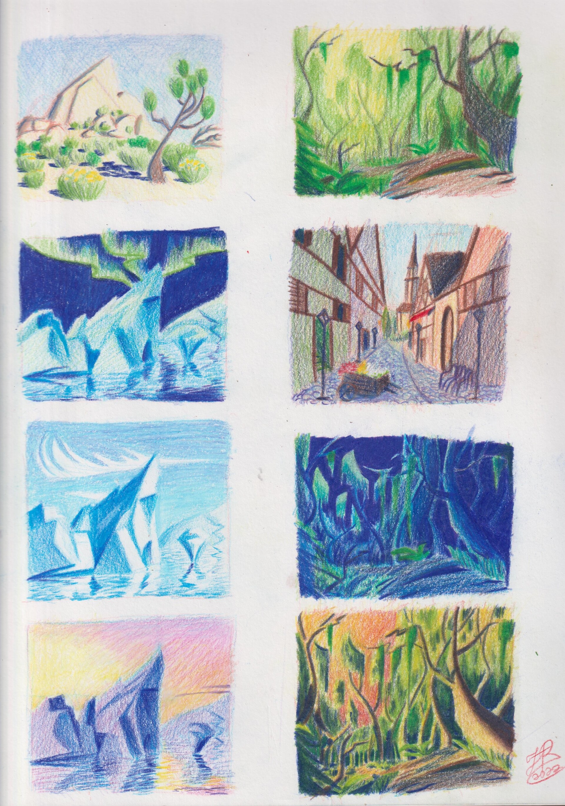 ArtStation - BG Color Study Thumbnails