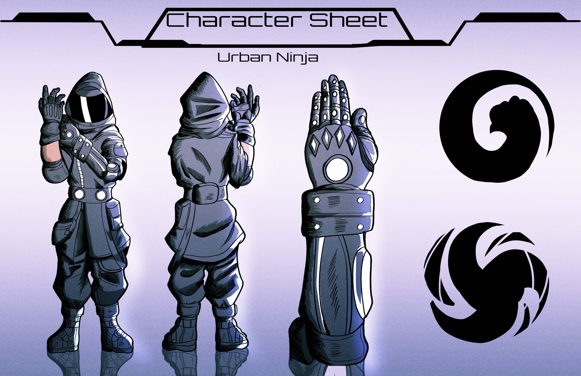 ArtStation - character sheet (urban ninja) 2
