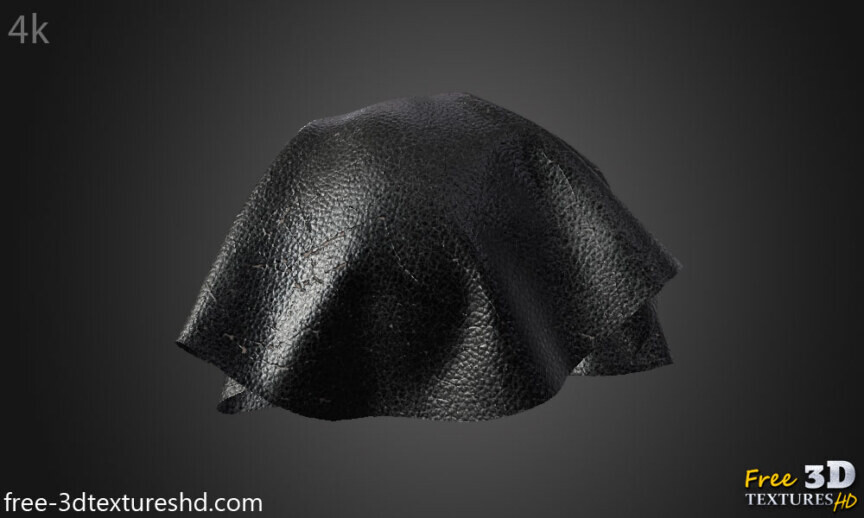 PBR Textures Free Download - Damaged Black Leather 3D Texture Fabric ...
