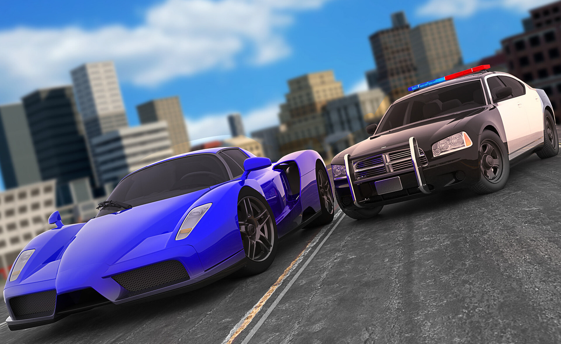 ArtStation - police chase car game