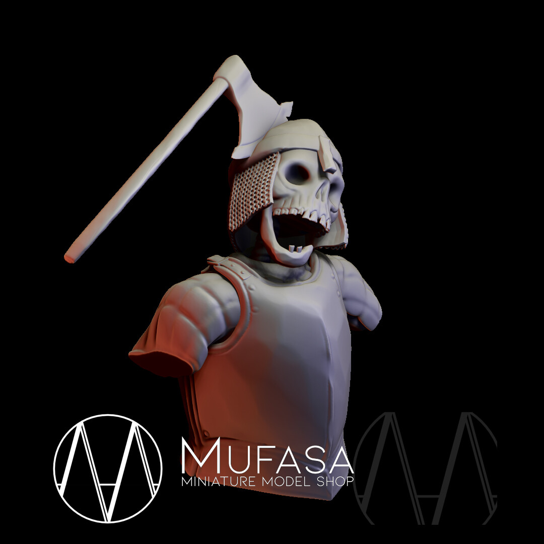 ArtStation - Skeleton warrior bust