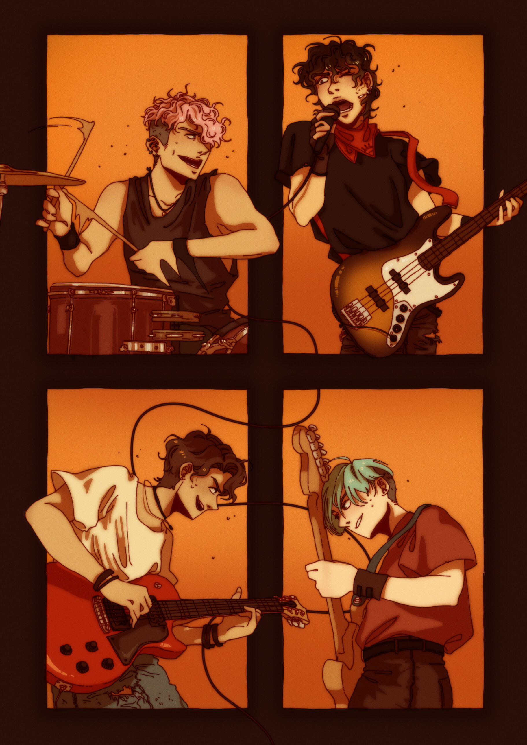 ArtStation - [frisson: a rock zine] Band #2