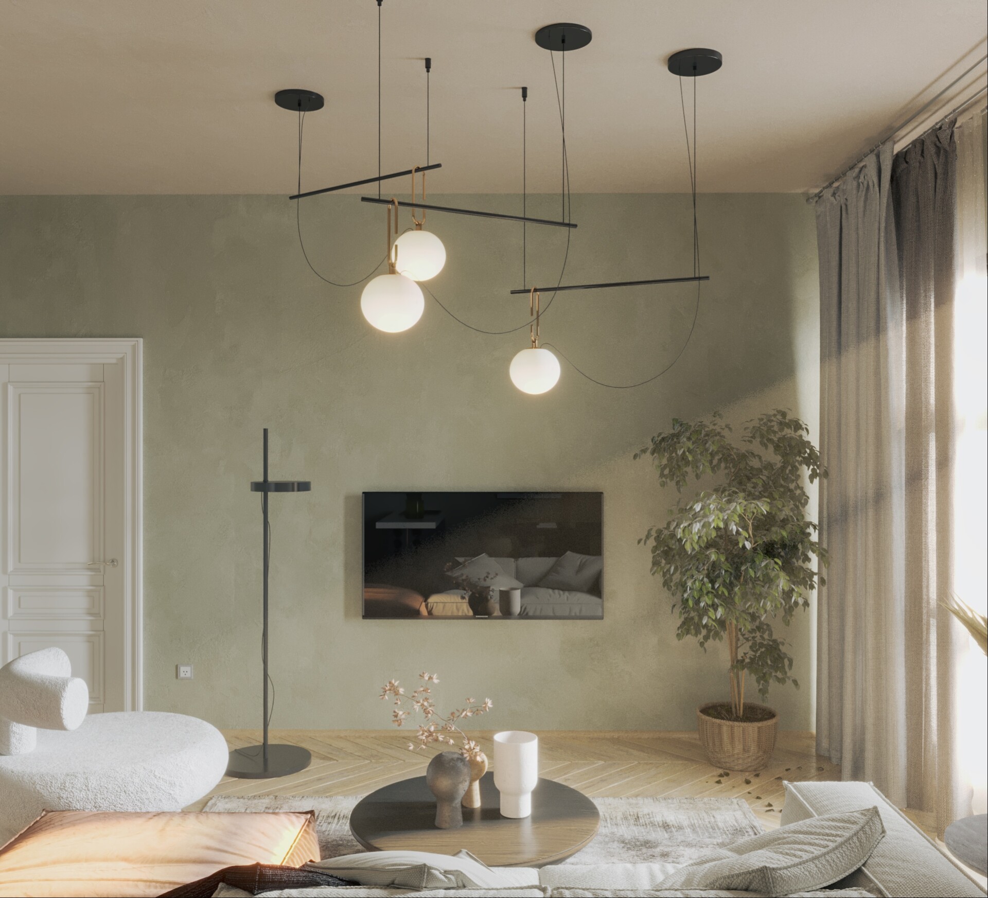 ArtStation - God rays in living room