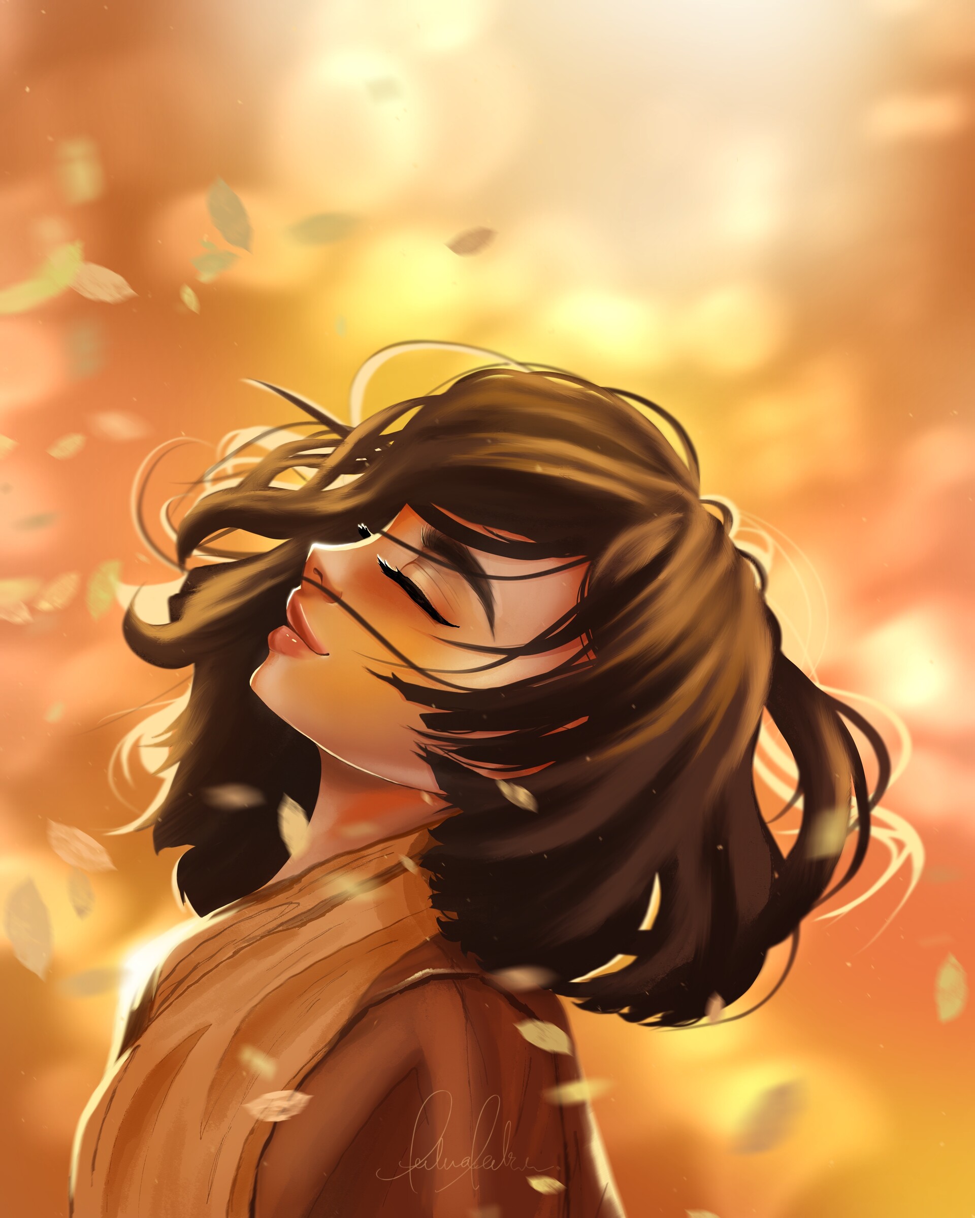 ArtStation - Feeling off freedom - girl illustration