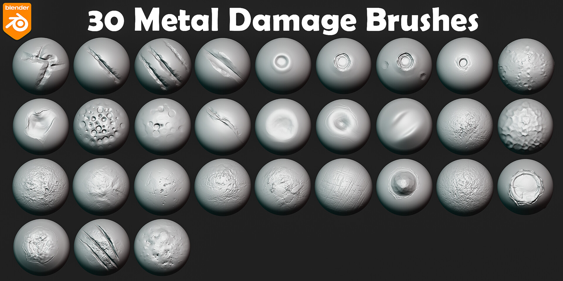 VK GameDev - Metal Damage Brushes for Blender