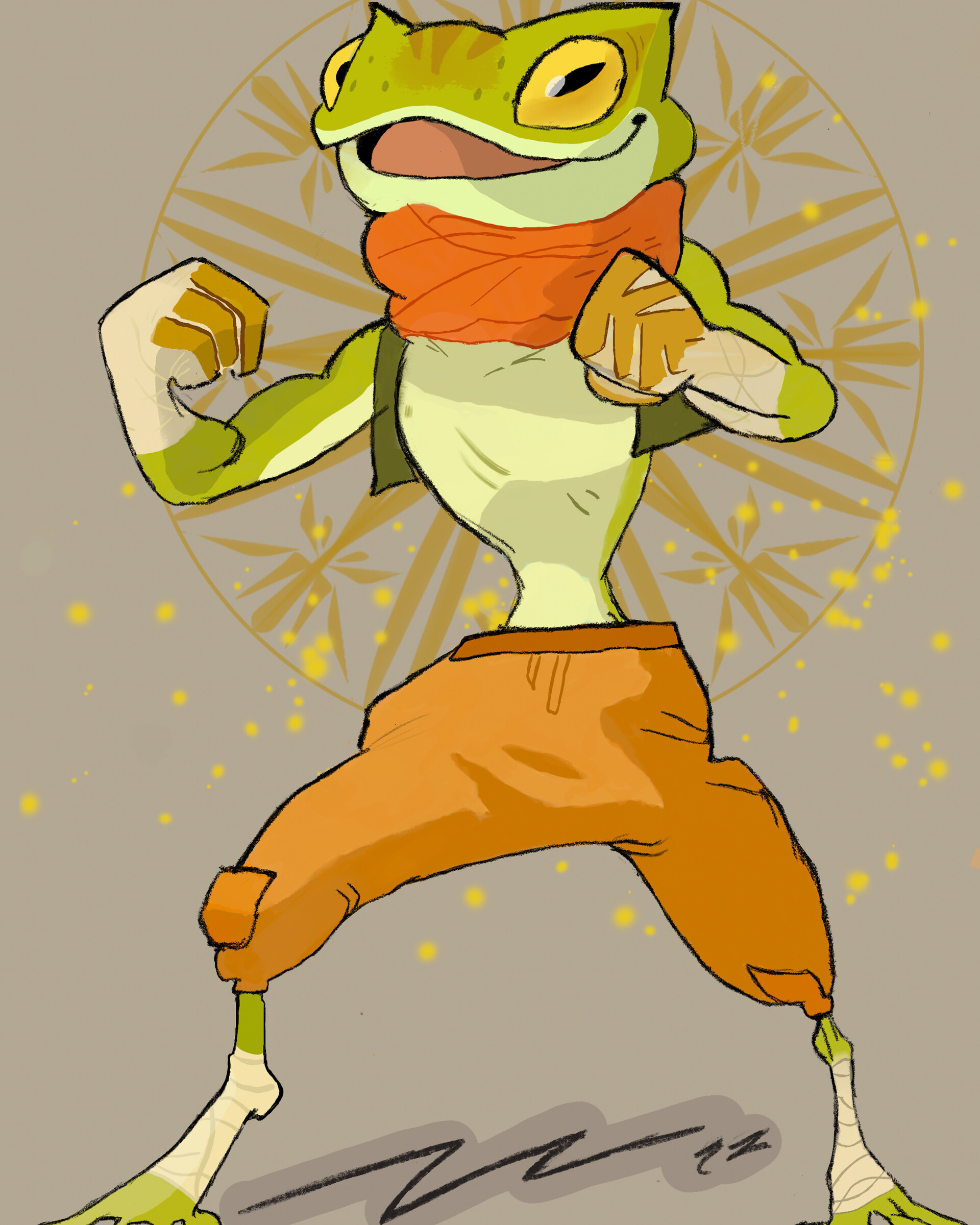 ArtStation - Fighter frog!!