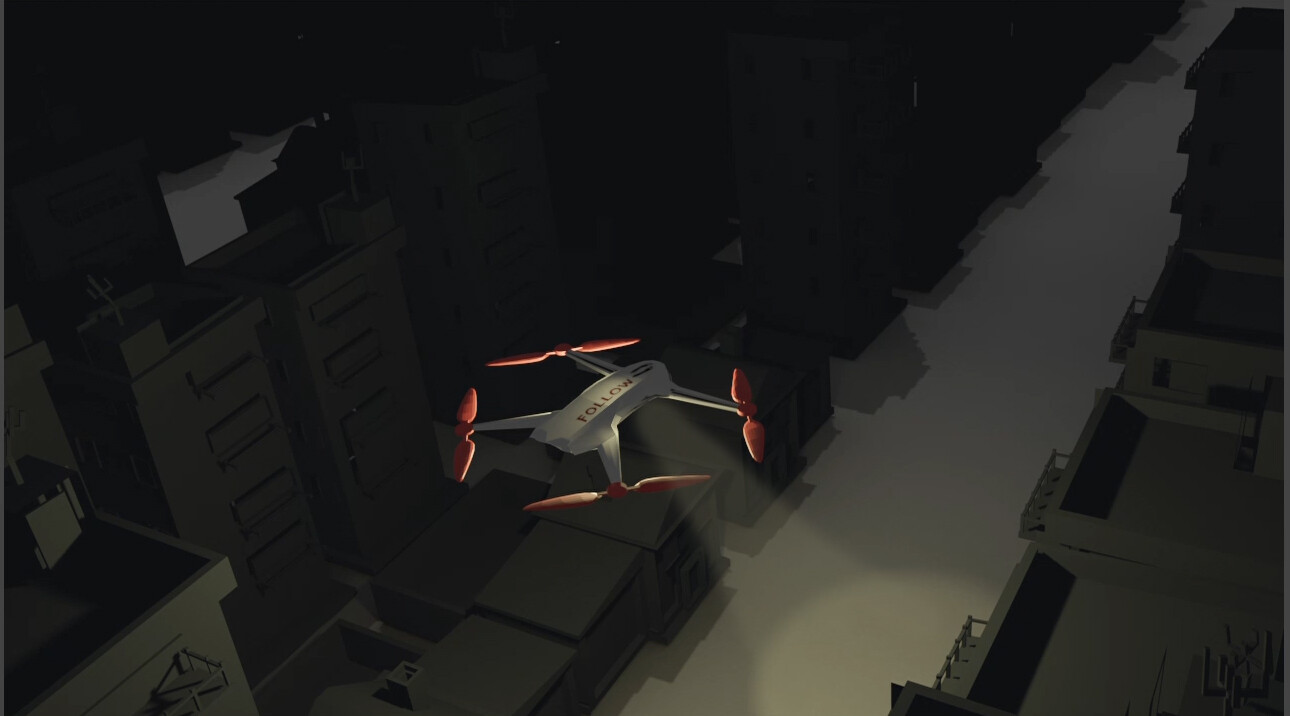 ArtStation - Surveillance drone by night