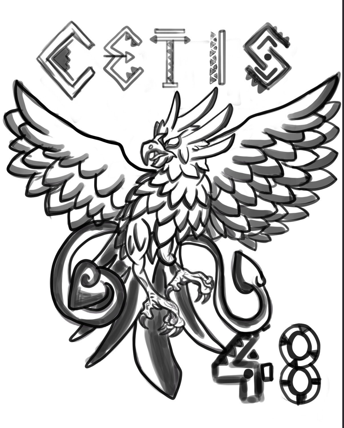 Qüentin Arte - CETIS 48 - Ilustración Institucional para Textil