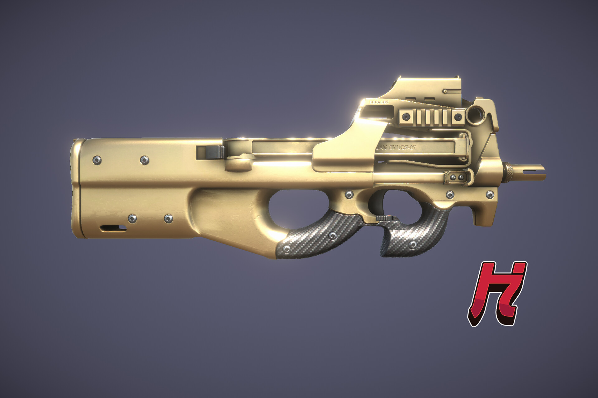 ArtStation - Compact Assault Rifle Gold (Apocalypse Weapons)
