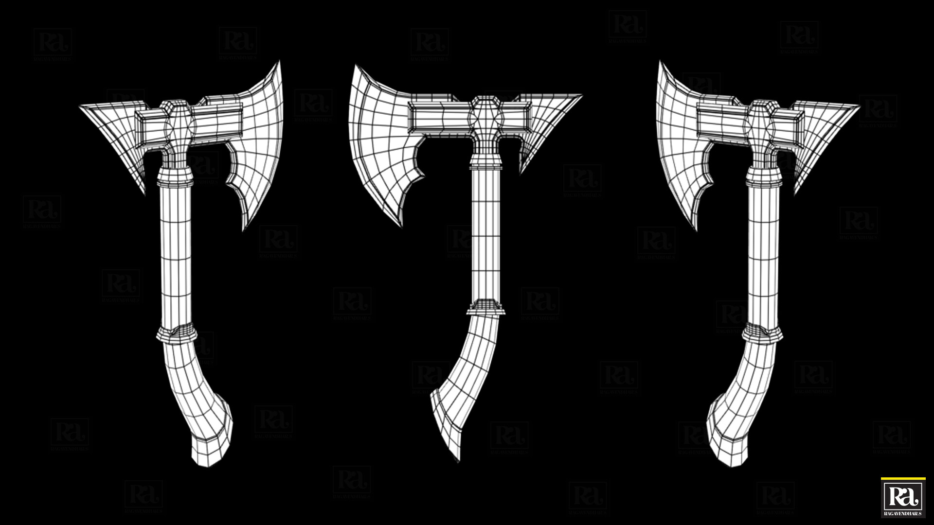 ArtStation - 3D Axe Model (Maya & Substance Painter)