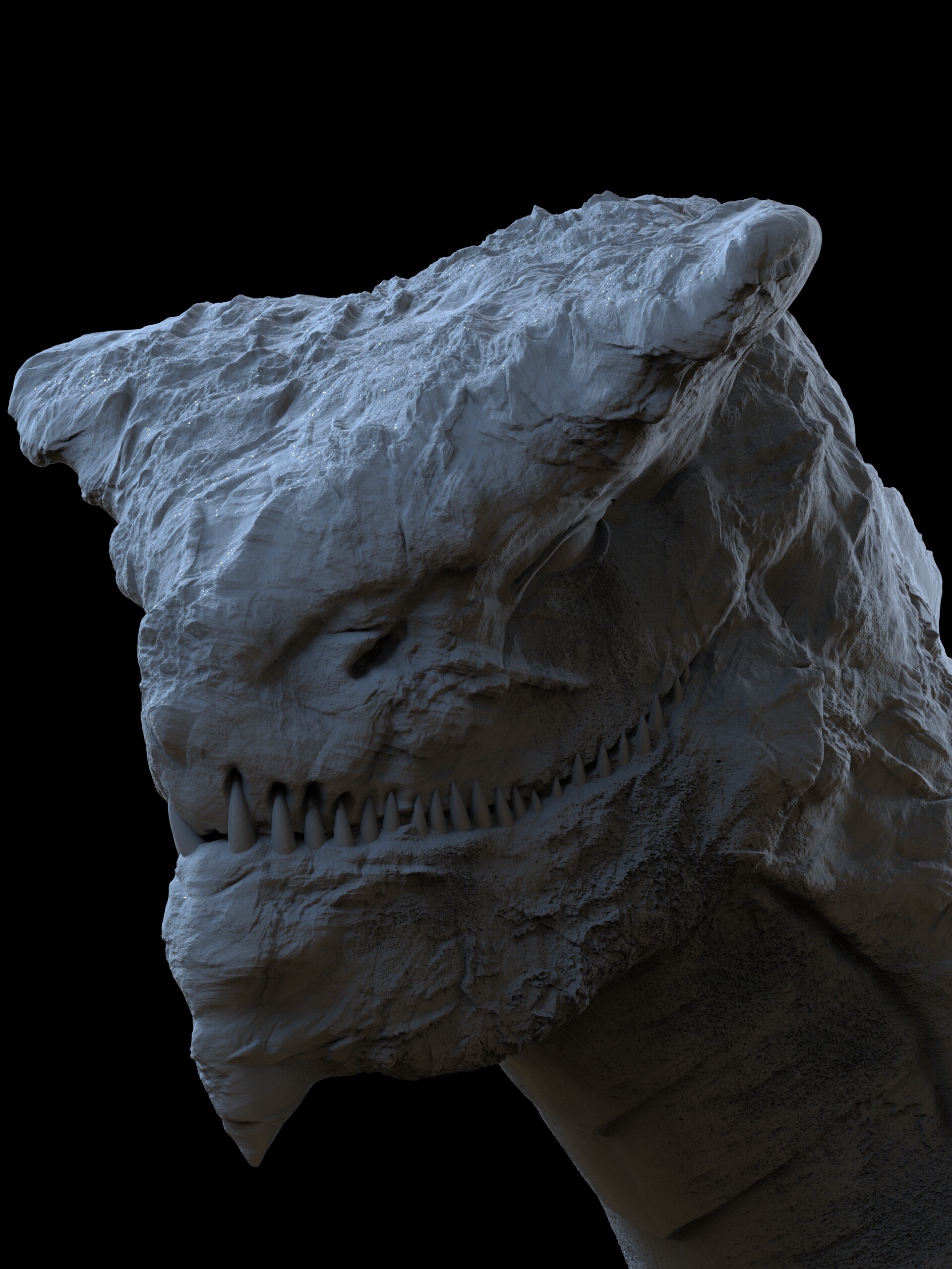 ArtStation - Rock Dragon Bust