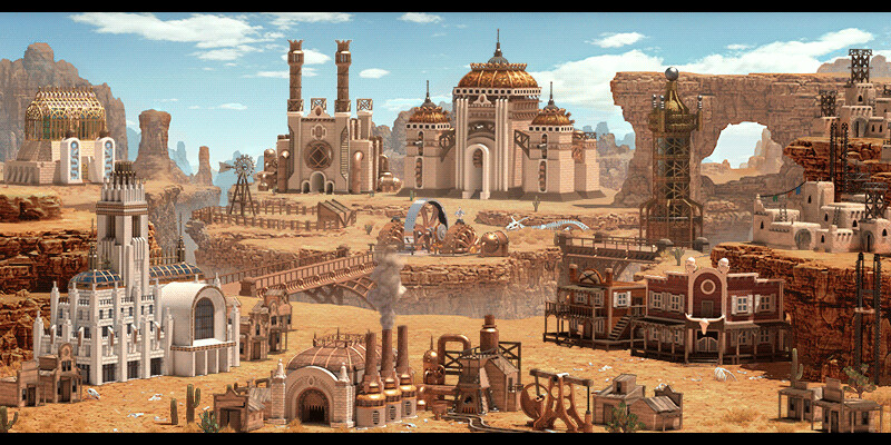 ArtStation - Desert town