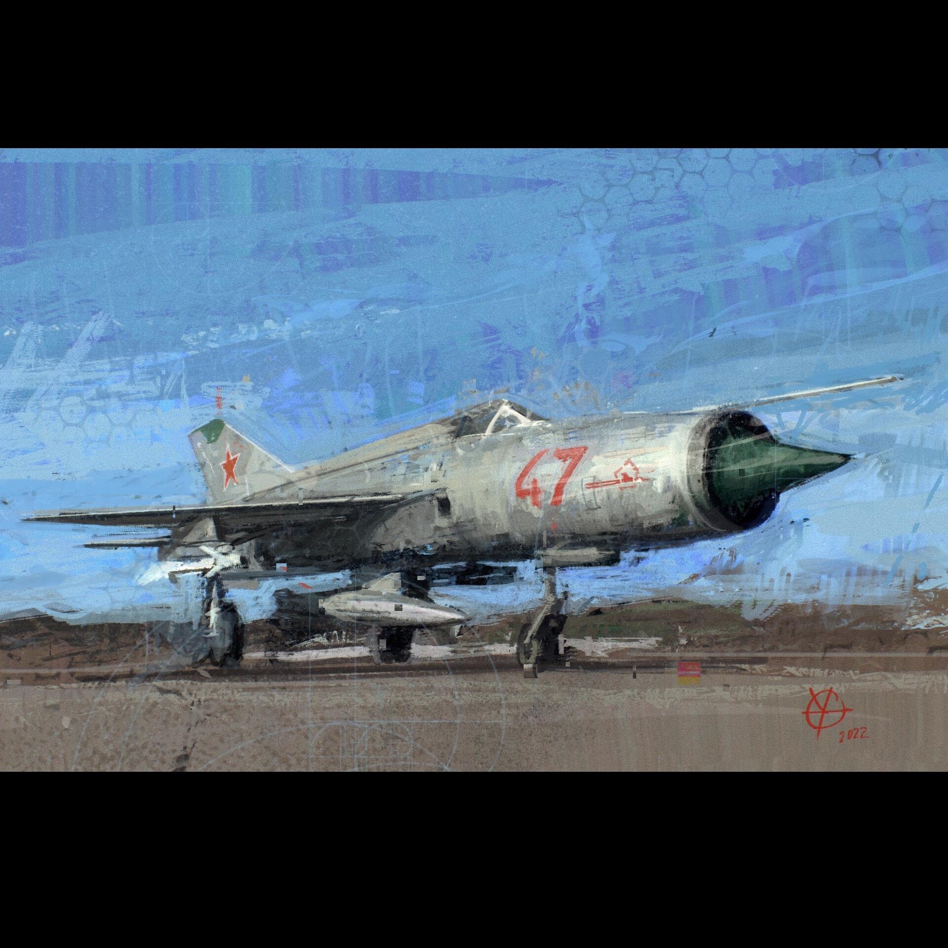 ArtStation - Mig-21 Fishbed sketch