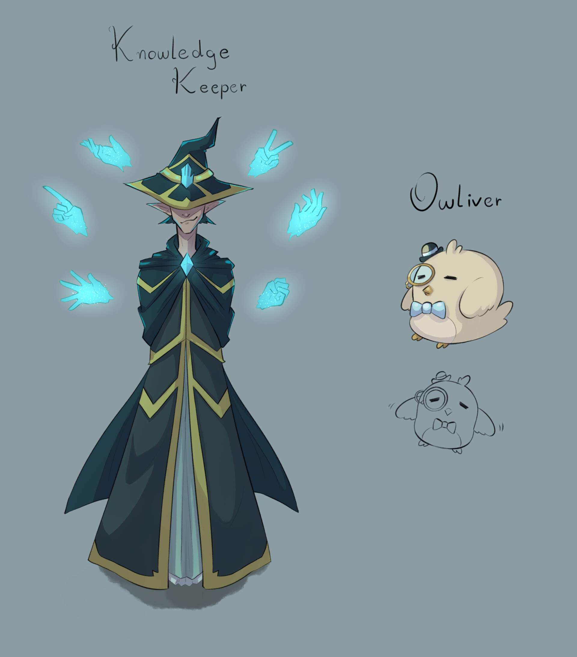 ArtStation - Knowledge keeper and Owliver