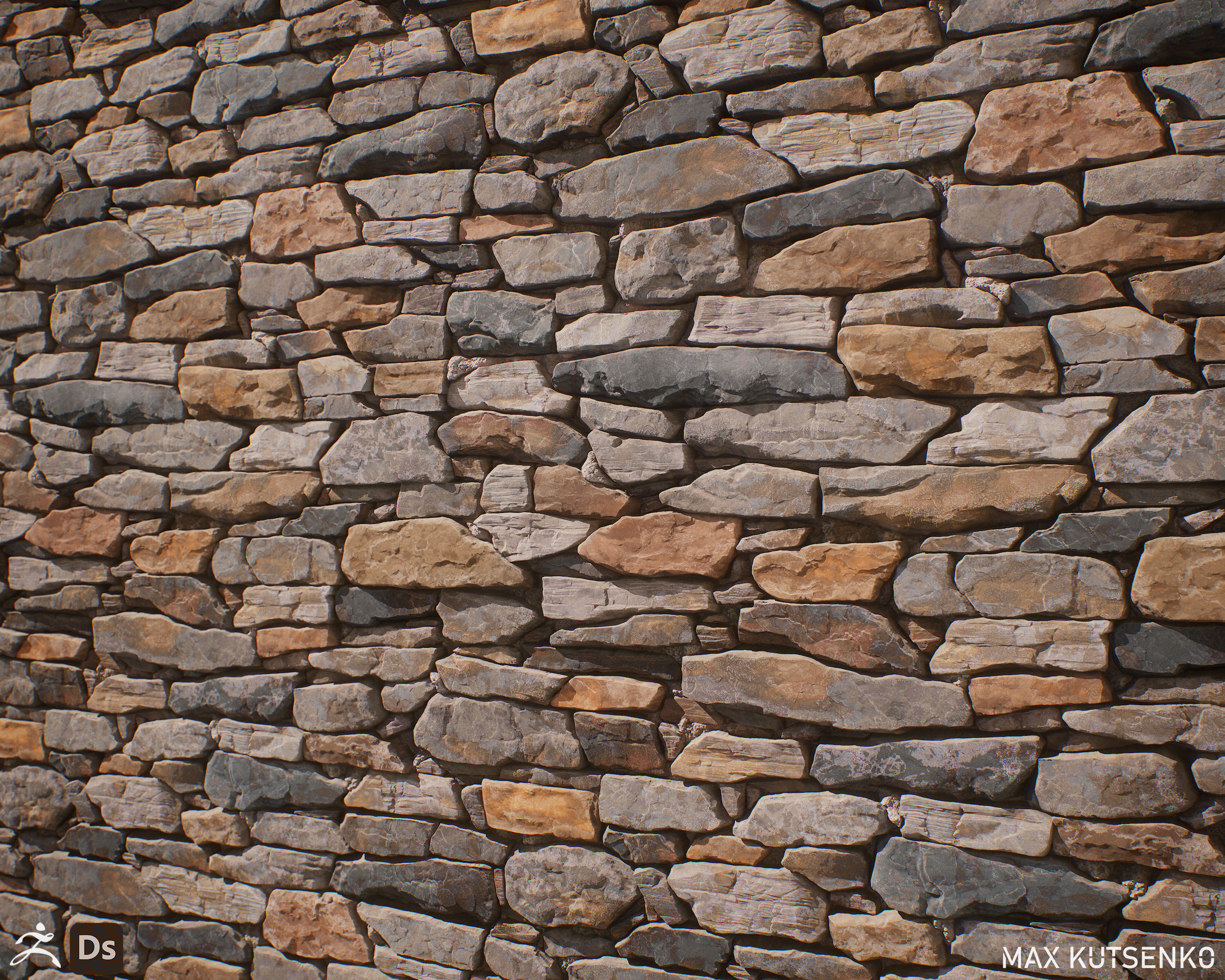 slate stone wall texture