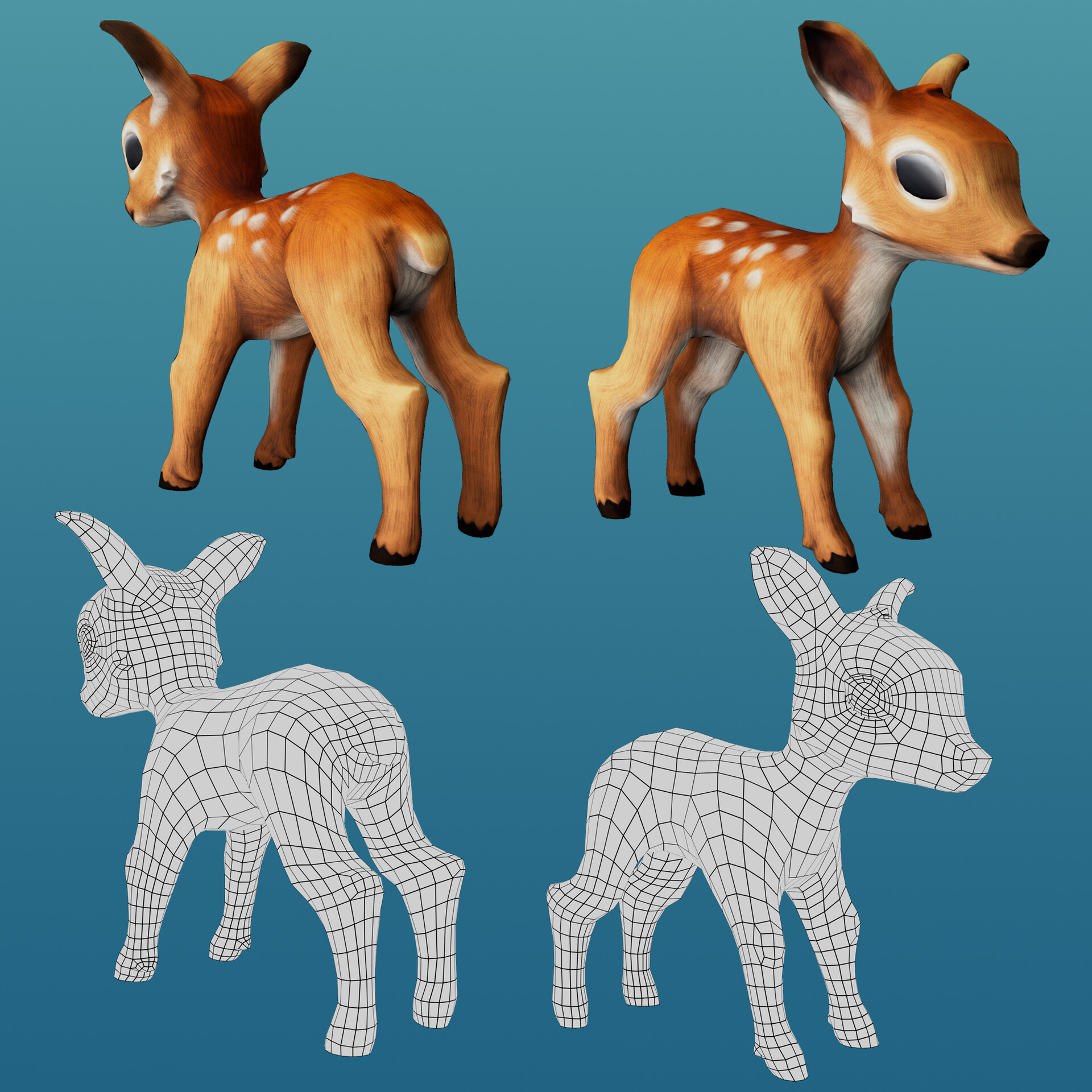 ArtStation - Stylized Fawn