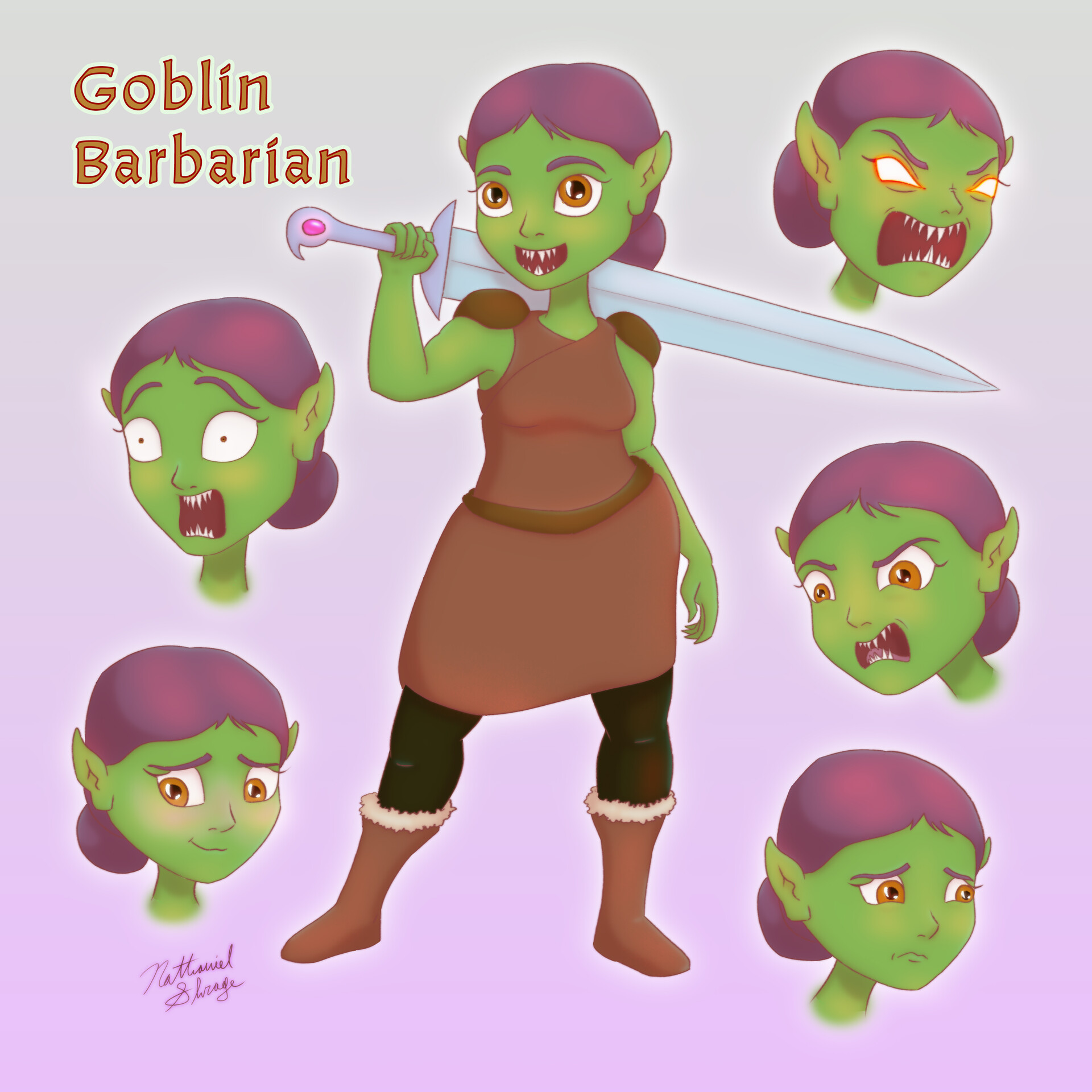 ArtStation - Gobarian (Goblin Barbarian)