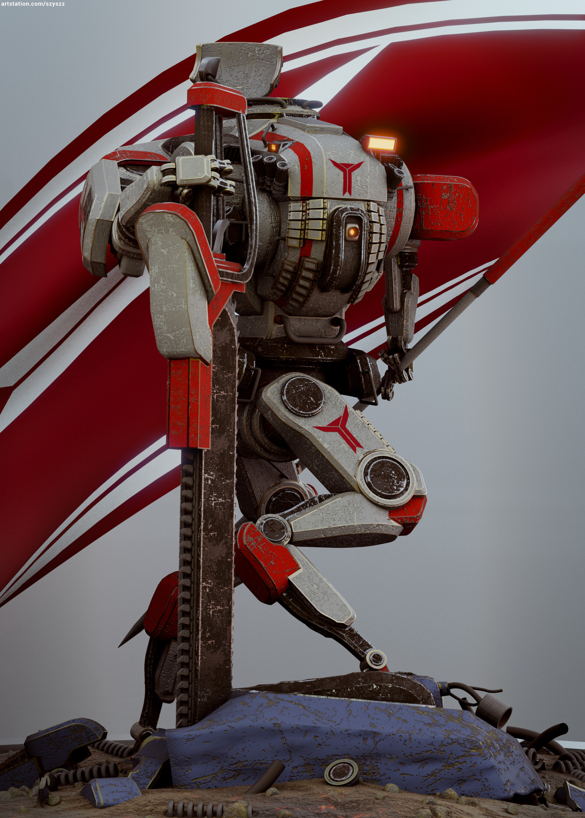 ArtStation - B137 Mecha - Diorama