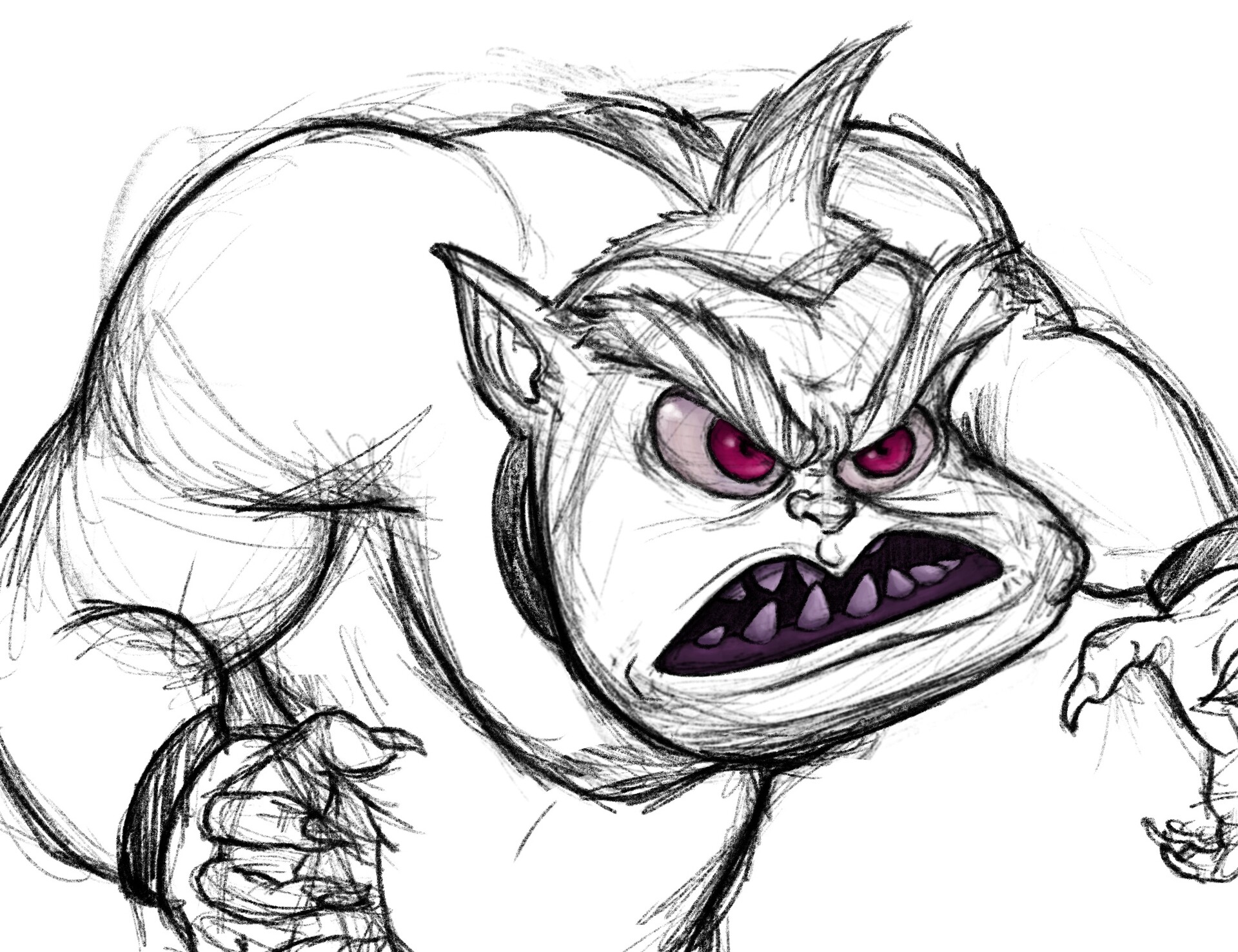 how to draw jack jack monster