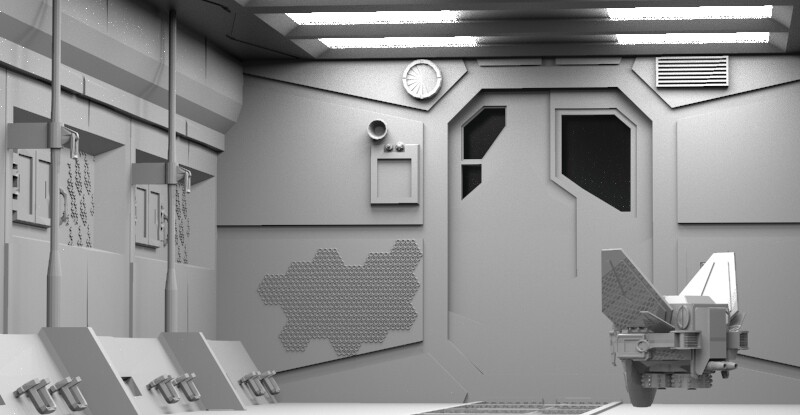 ArtStation - Spaceship Hallway