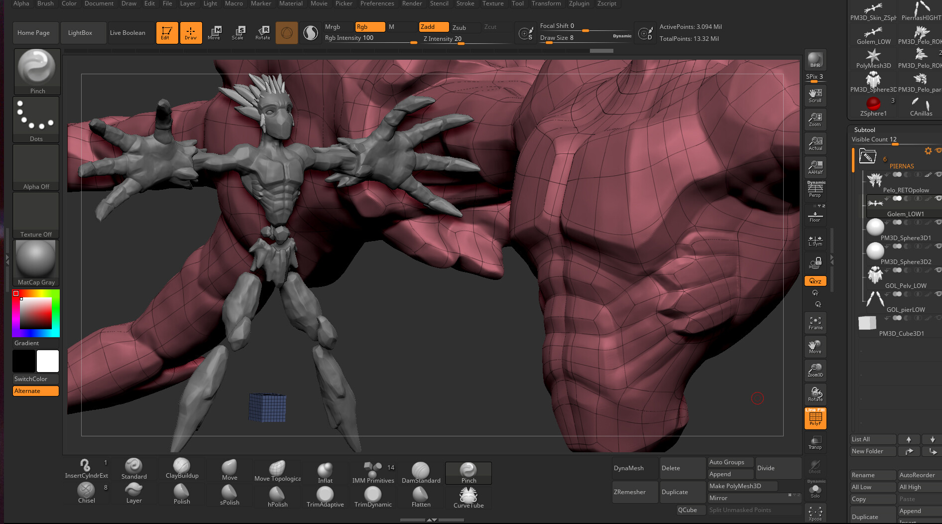 ArtStation - PROYECT FOUR ELEMENT GOLEM