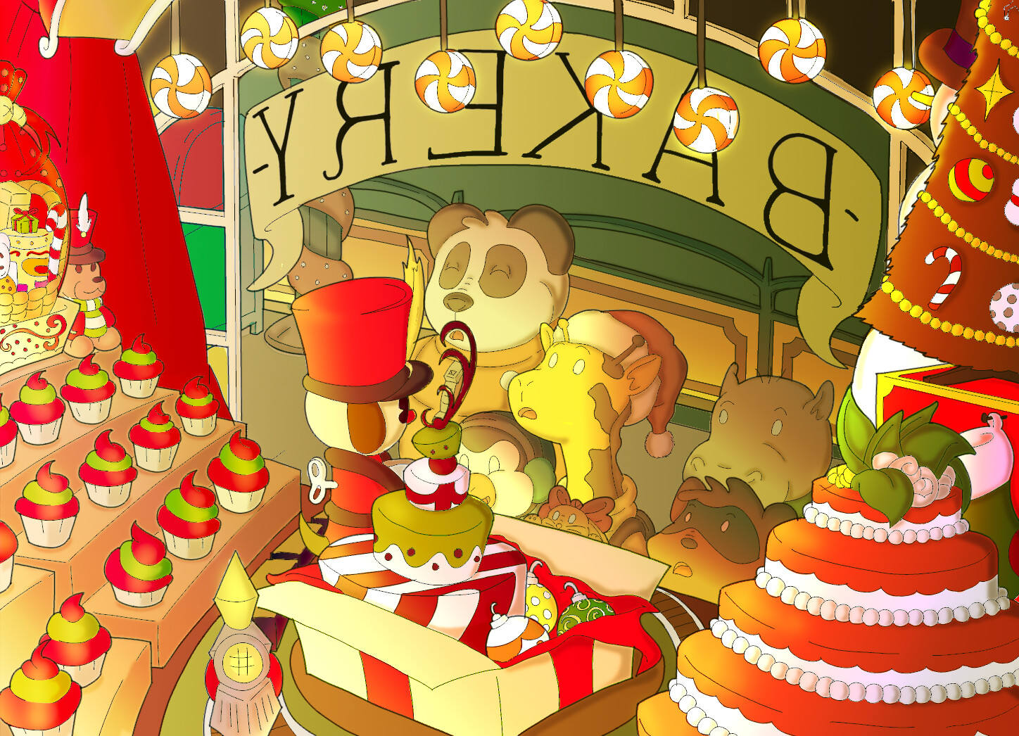 ArtStation - Christmas Bakery Display (Full Breakdown)