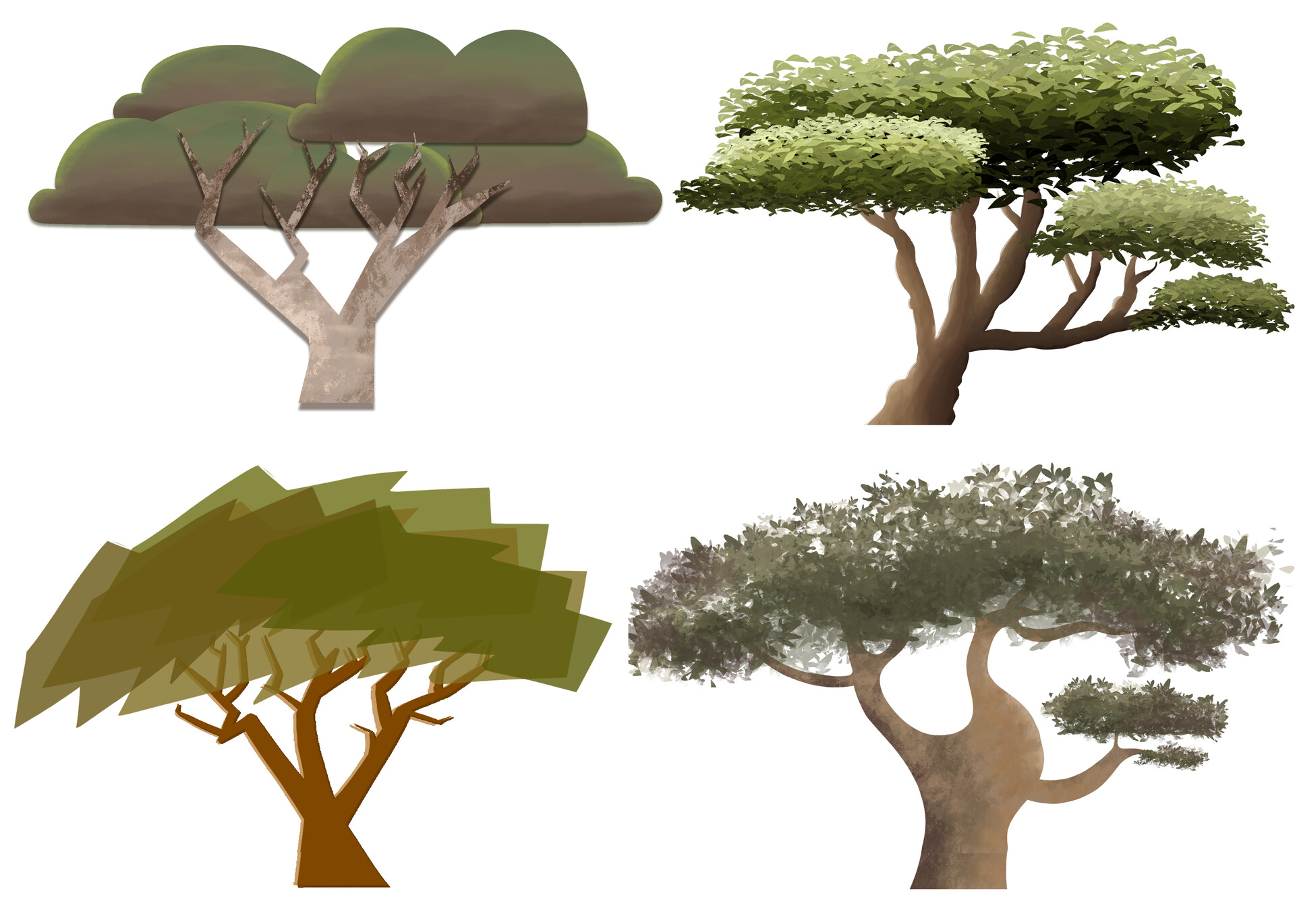 ArtStation - Savanna Trees Concept Art