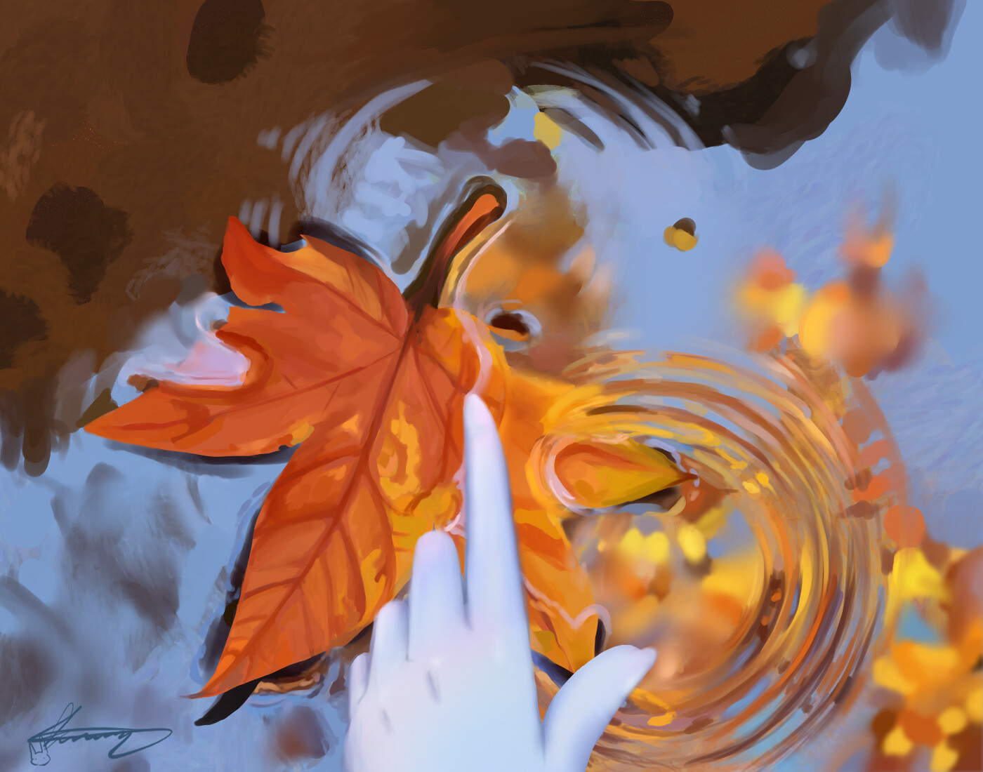ArtStation - Autumn Leaf~