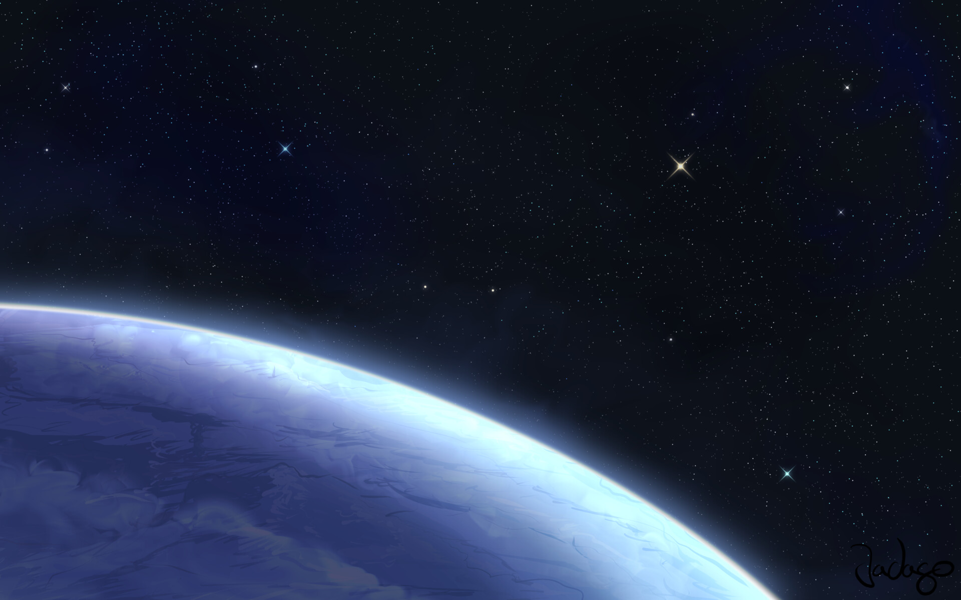 ArtStation - View on a distant Planet