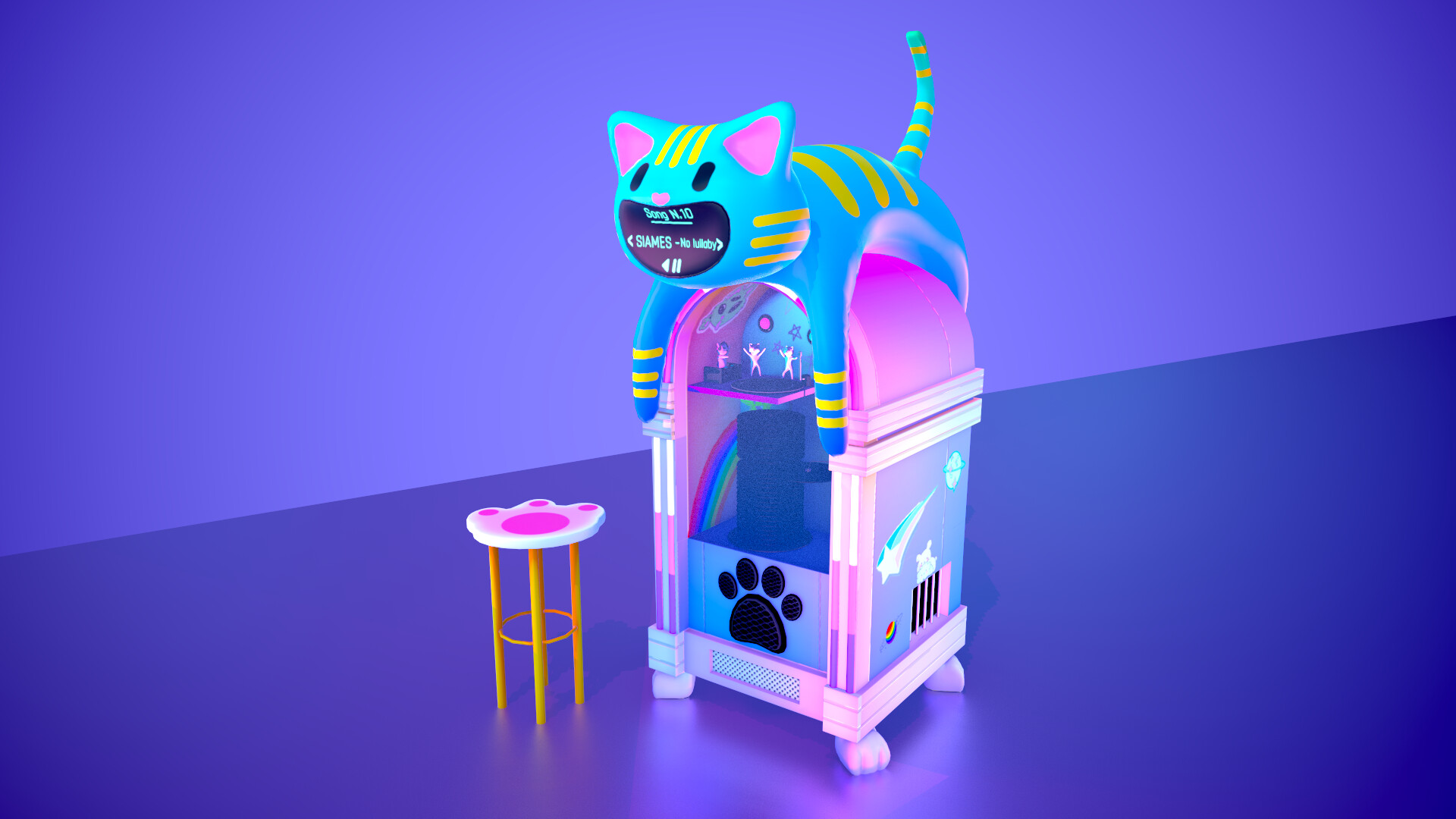 ArtStation - JukeBox Cat