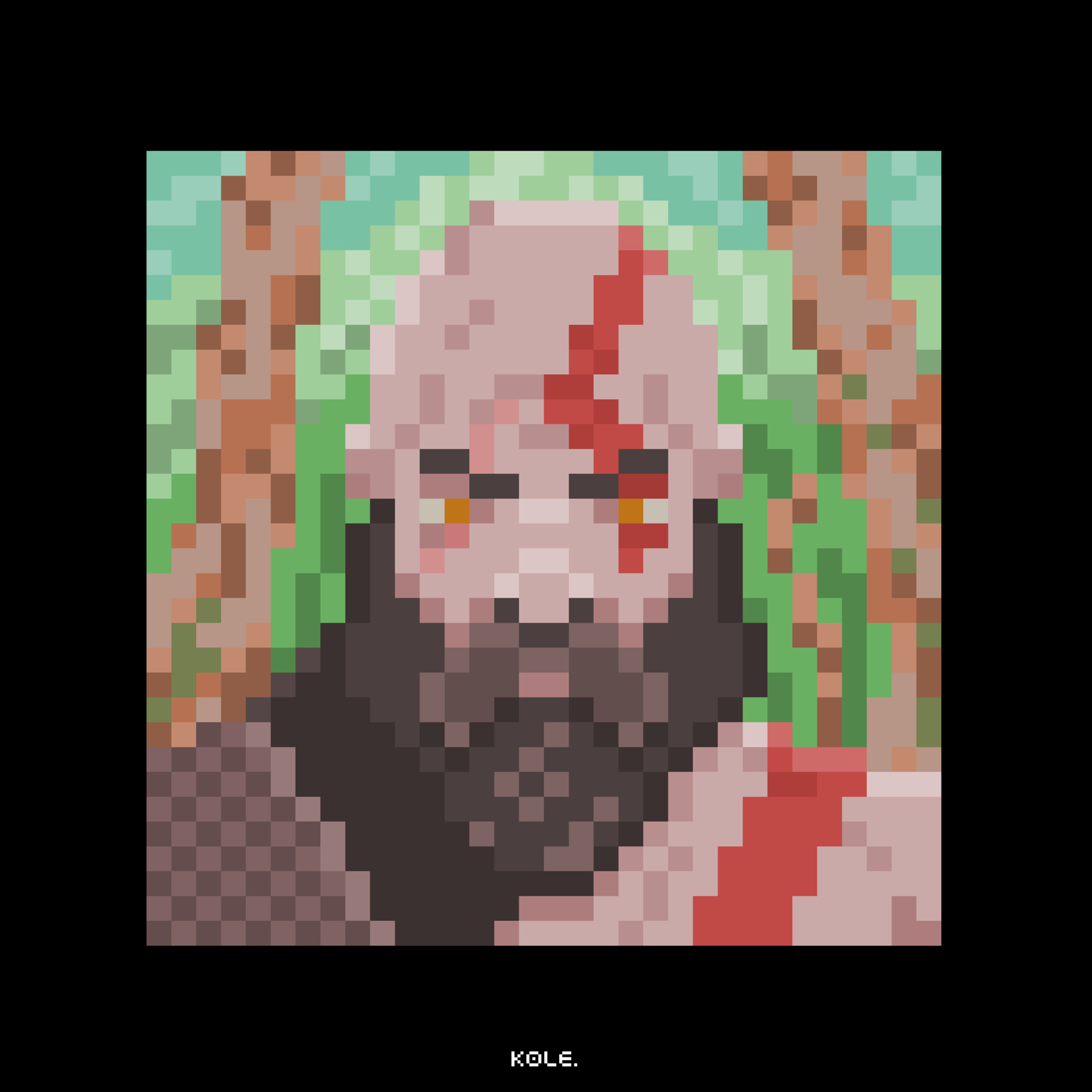 ArtStation - Kratos God of War 2018 Pixel Art Portrait