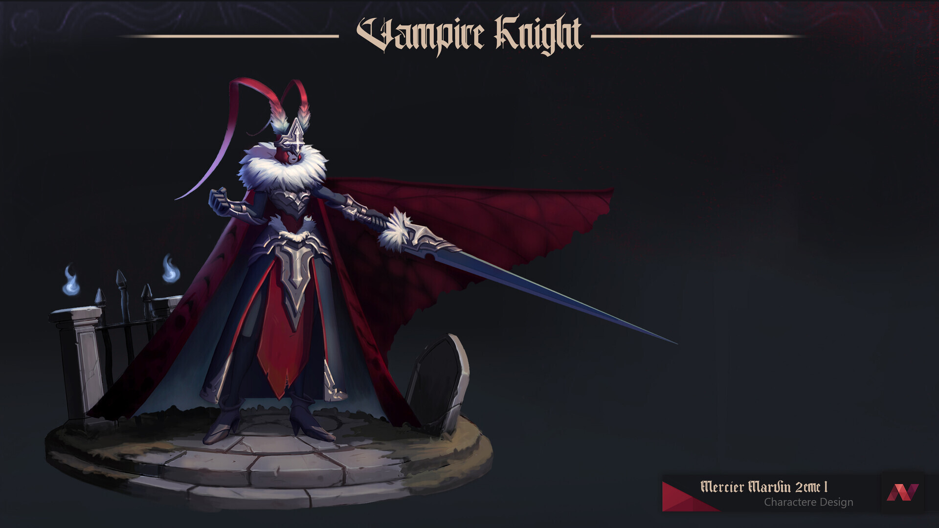 ArtStation - Vampire Moth Knight Concept