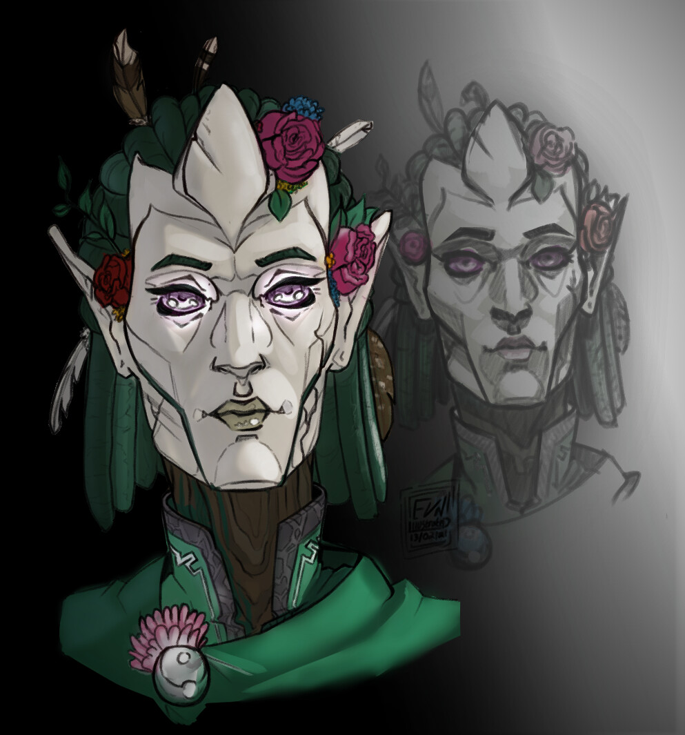 ArtStation - Sentry - High Rollers Portrait sketch