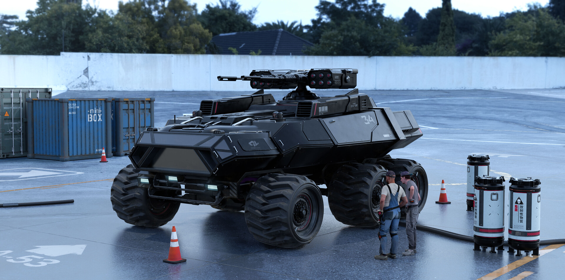 ArtStation - Conceptual design of police tactical armed vehicle
