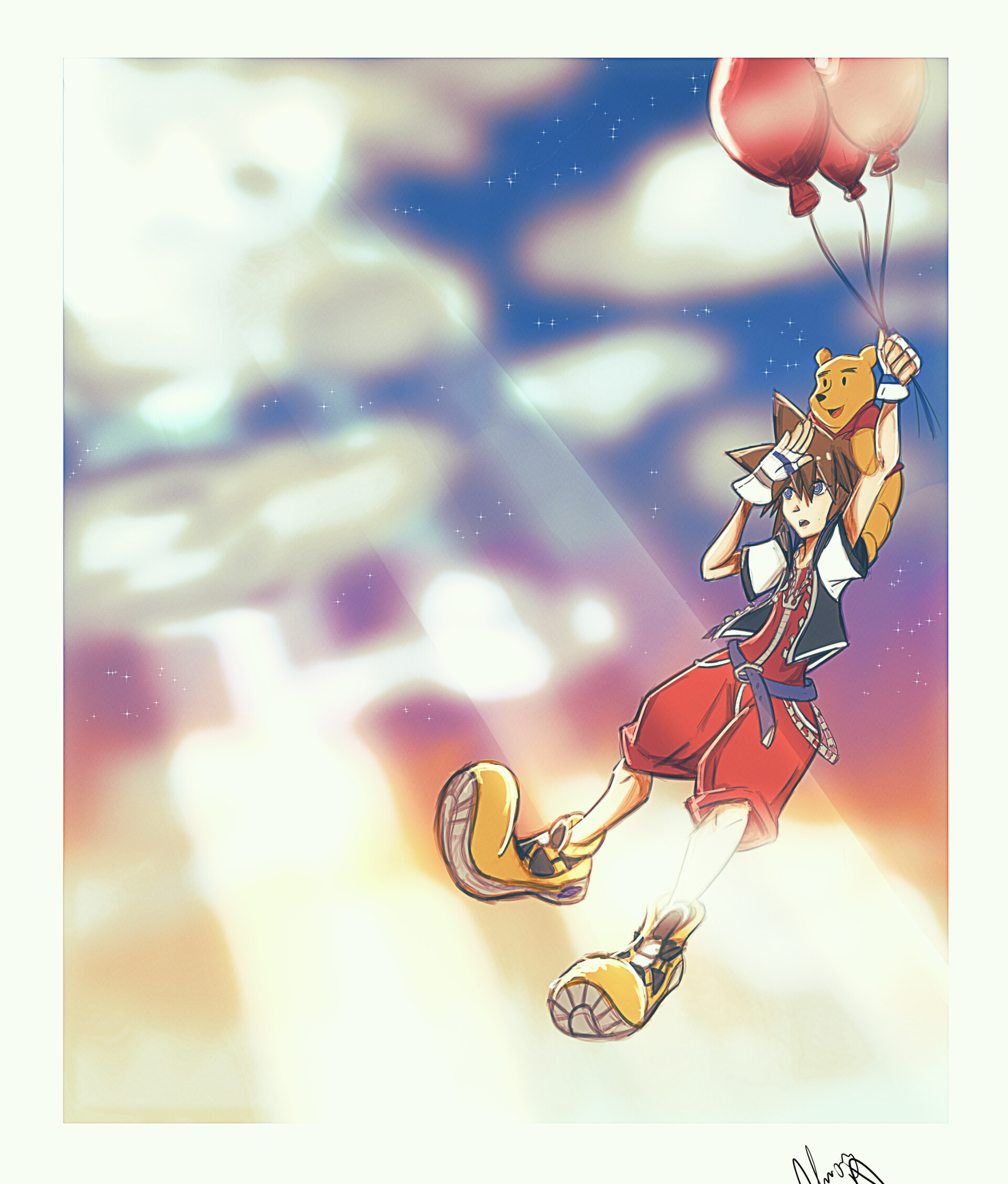 ArtStation - |Fan Art| "Flying over Hundred Acre Woods"