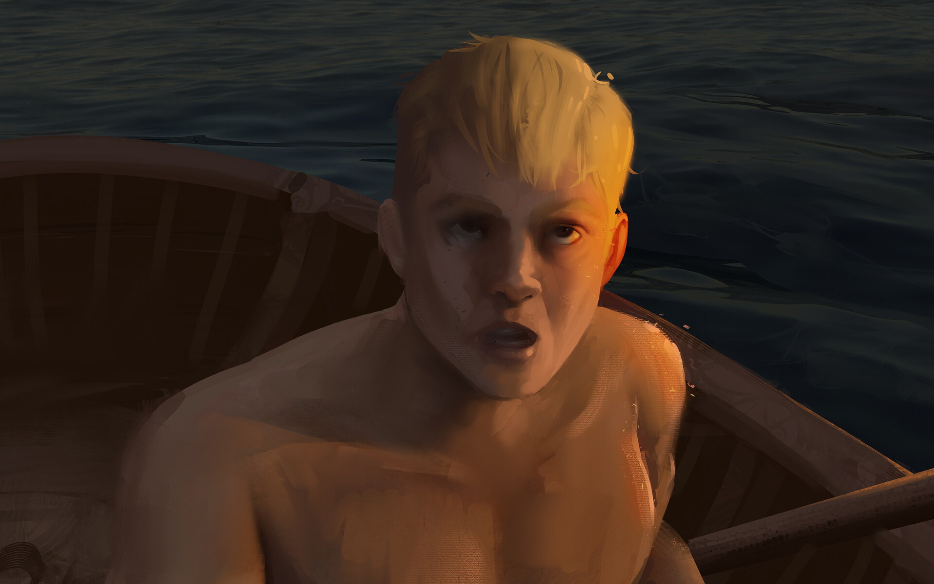 ArtStation - Sunset at sea 2