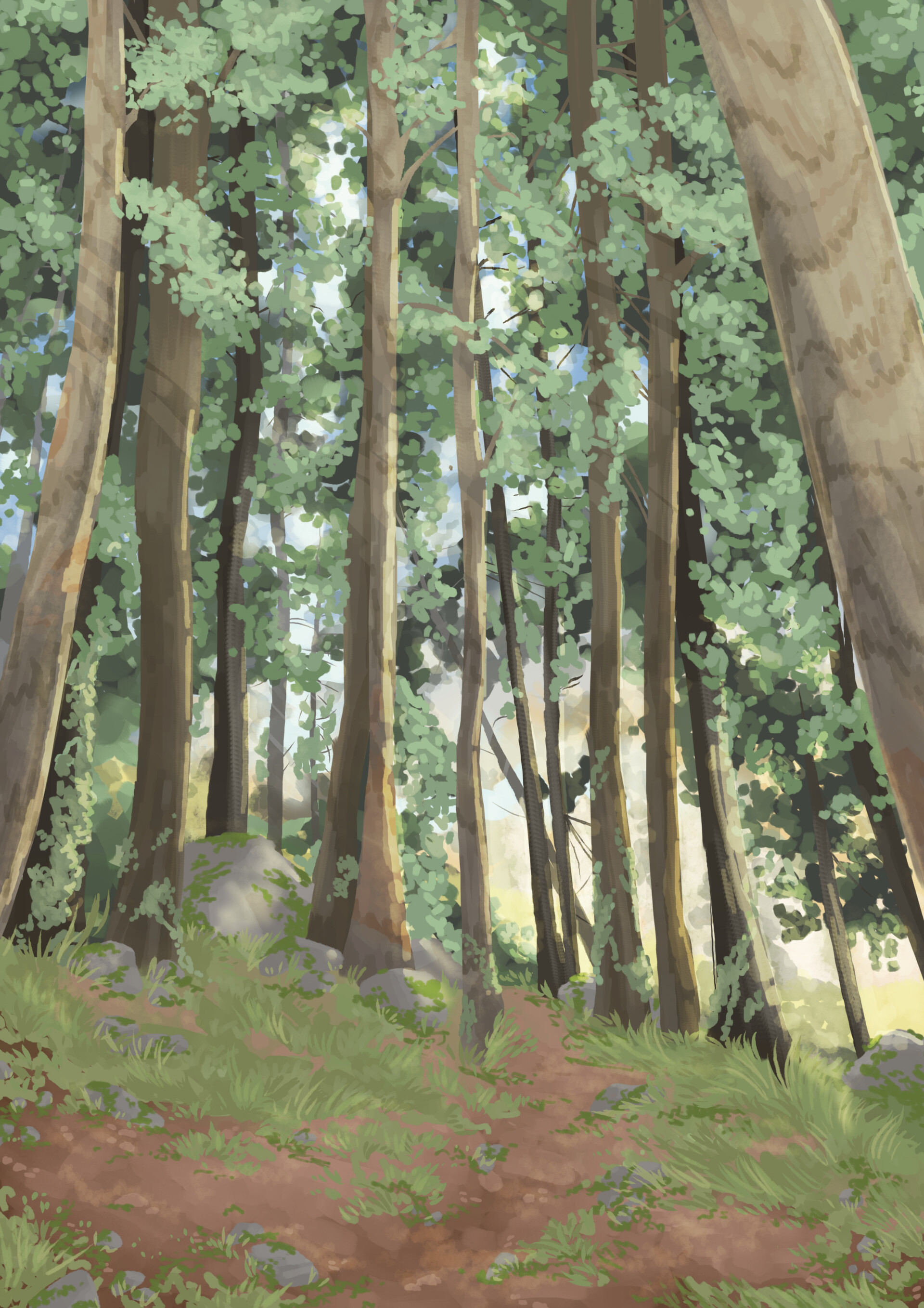 ArtStation - Forest environment painting practices